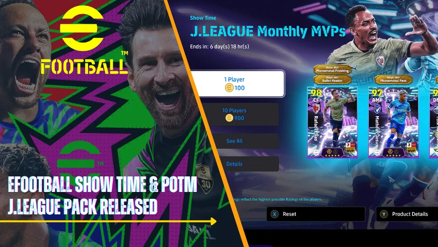 eFootball 2025 Show Time & POTM J.League Packs Released